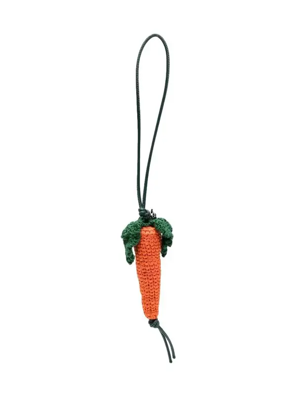 JW Anderson Crocheted Carrot Charm - Orange