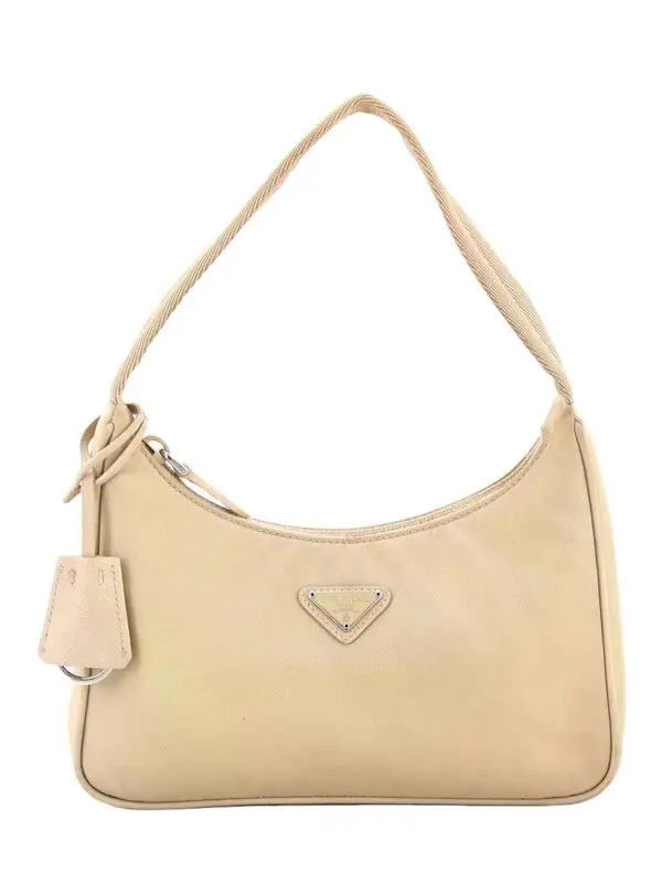 Prada Re-edition 2000 Tessuto Mini Hobo Bag - Neutrals