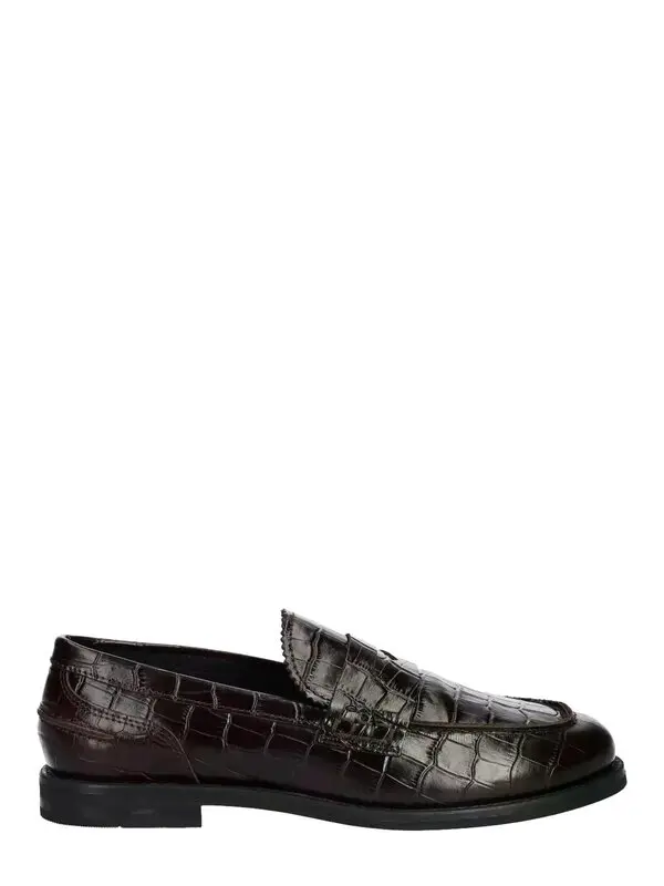 Gant Embossed-leather Loafers - Brown