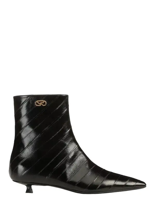 SERGIO ROSSI 25mm Surge Leather Boots - Black