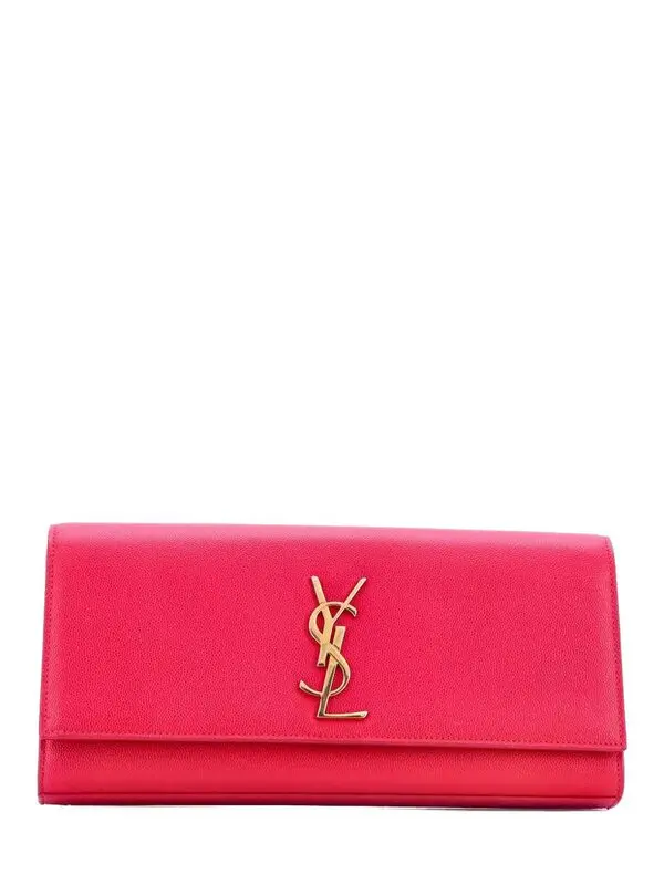 Saint Laurent Classic Monogram Long Clutch Bag - Pink