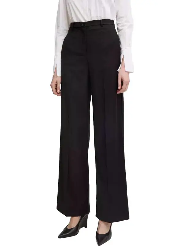 Patrizia Pepe Buttoned Trousers - Black
