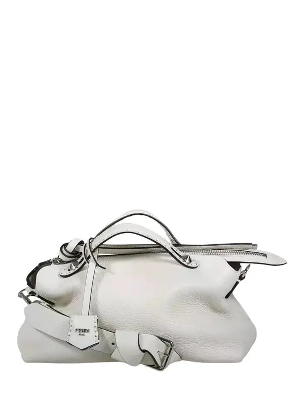 Fendi Leather Tote Bag - White