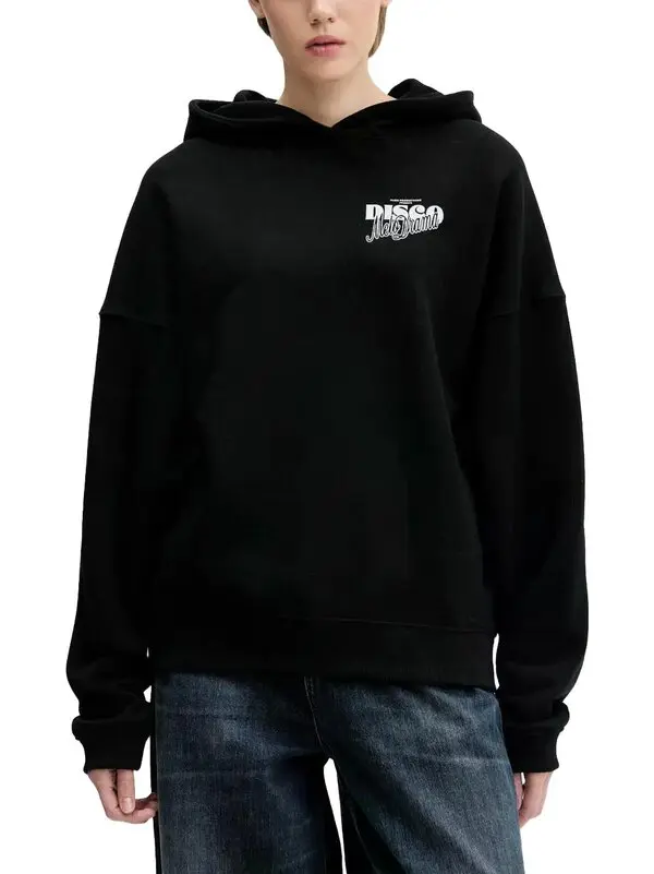 Hugo Graphic-print Hoodie - Black