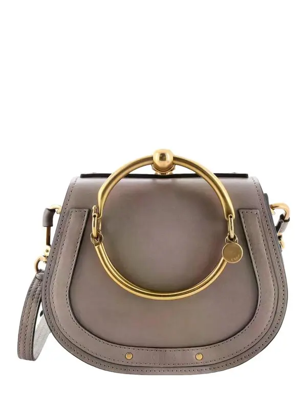 Chloé Nile Leather Small Crossbody Bag - Grey