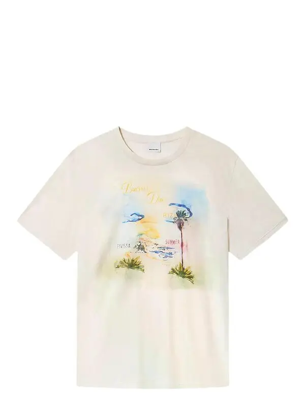 MARANT Honore Graphic-print T-shirt - Neutrals