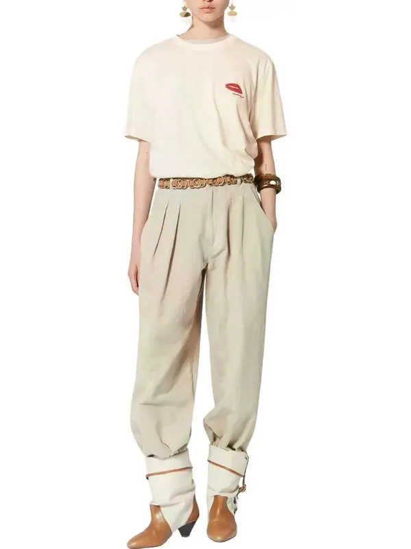 MARANT ETOILE Zewel Embroidered T-shirt - Neutrals