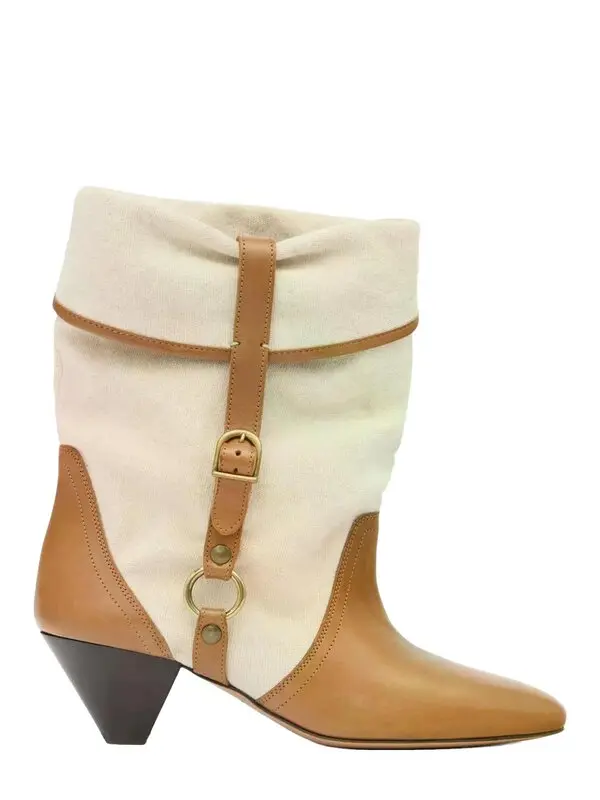 Isabel Marant Darner Buckle Boots - Neutrals