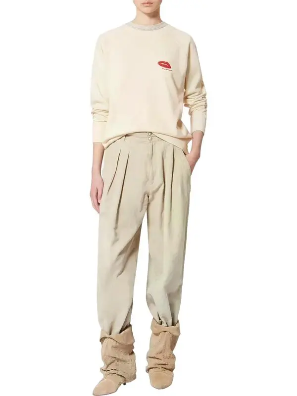 MARANT ETOILE Millyny Embroidery Sweatshirt - Neutrals