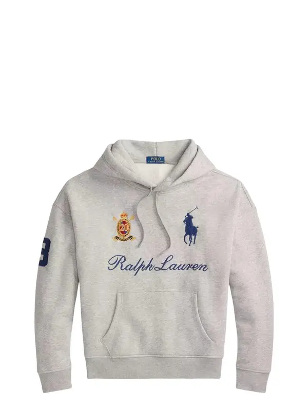 Ralph Lauren Logo-embroidered Hoodie - Grey