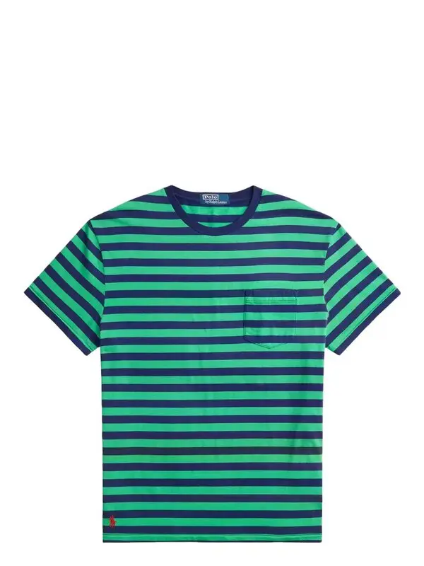Polo Ralph Lauren Striped Patch-pocket T-shirt - Green