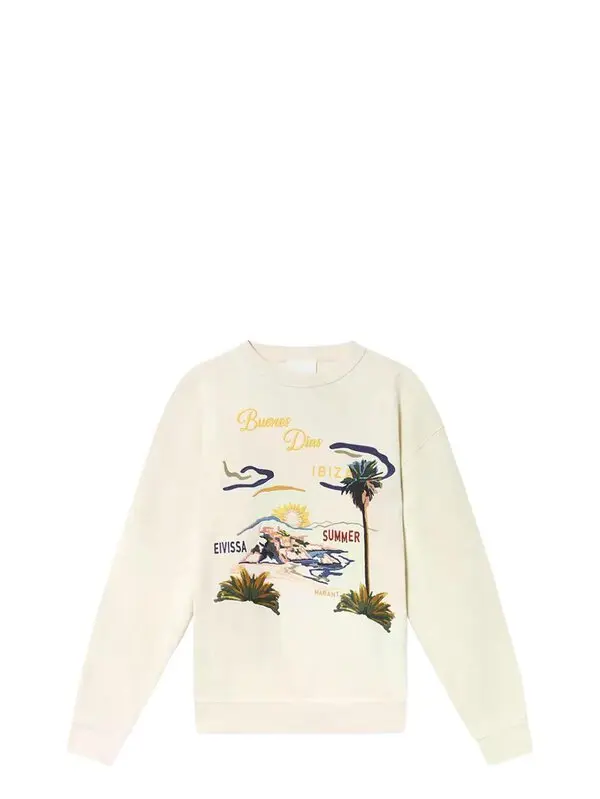 MARANT Mikoy Embroidered Sweatshirt - Neutrals
