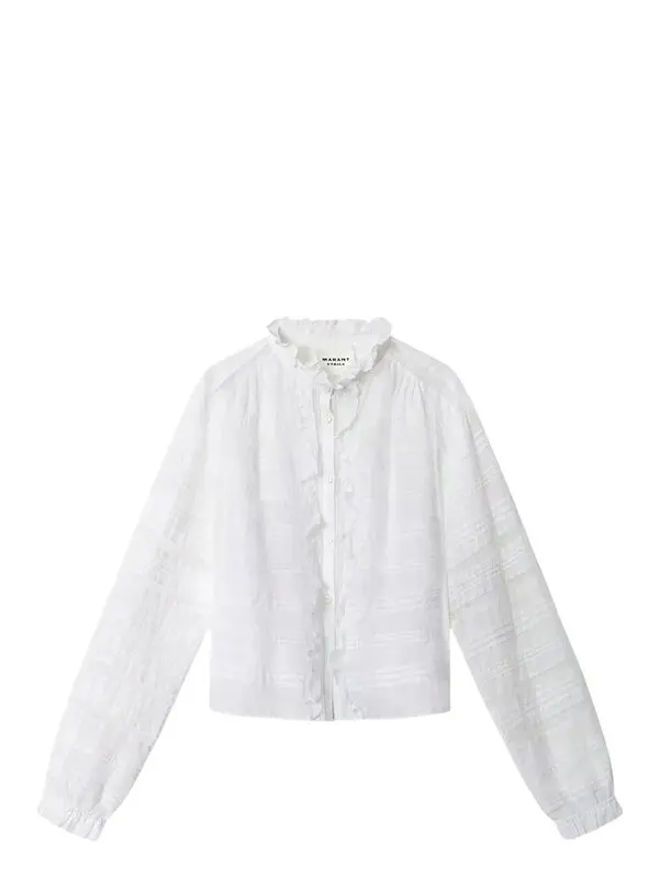 MARANT ETOILE Peline Ruffled Shirt - White