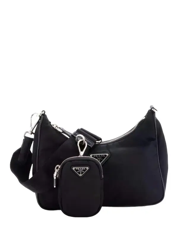 Prada Re-edition 2005 Tessuto Shoulder Bag - Black