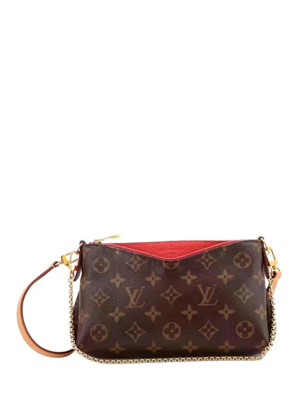 LOUIS VUITTON Pallas Monogram Canvas Clutch - Brown
