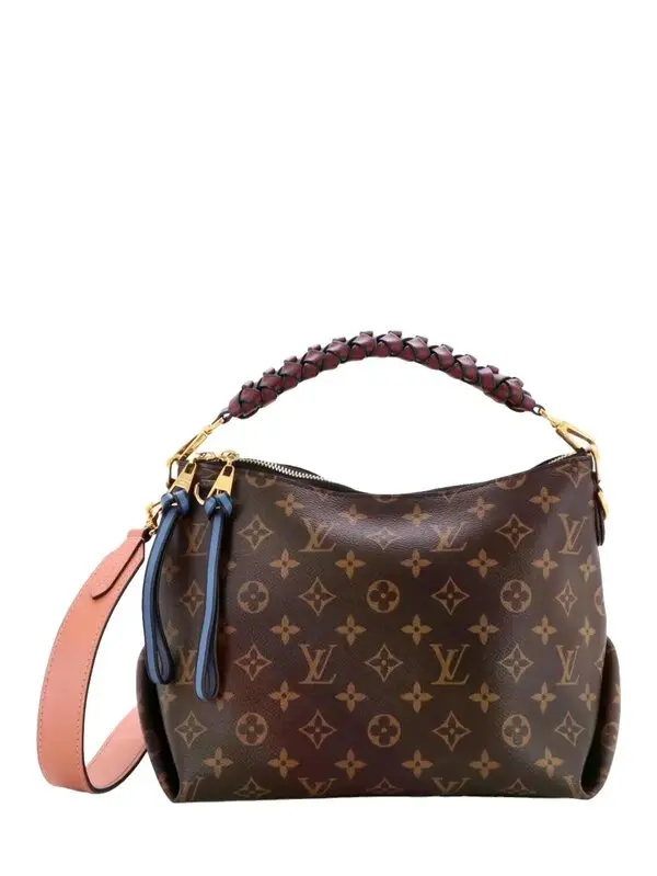 LOUIS VUITTON Braided Handle Beaubourg Monogram Canvas Mini Hobo Bag - Brown