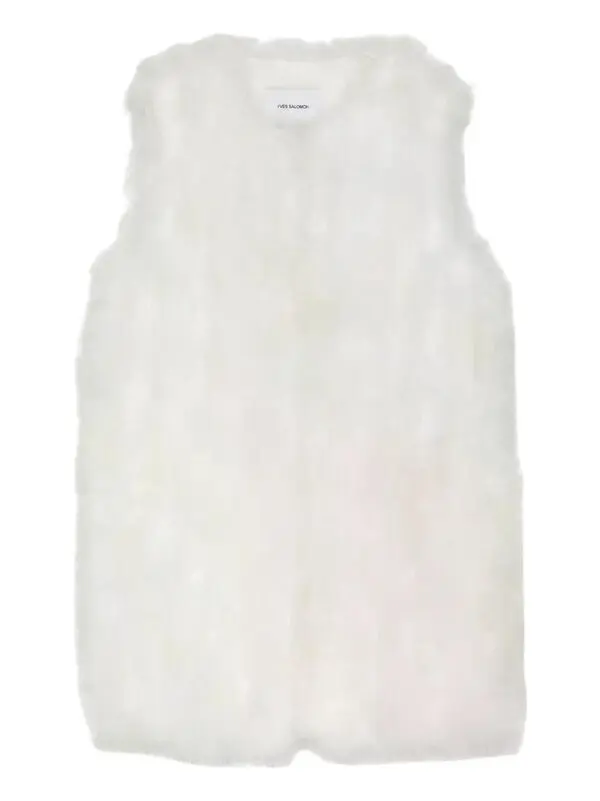 YVES SALOMON Feather Gilet - White