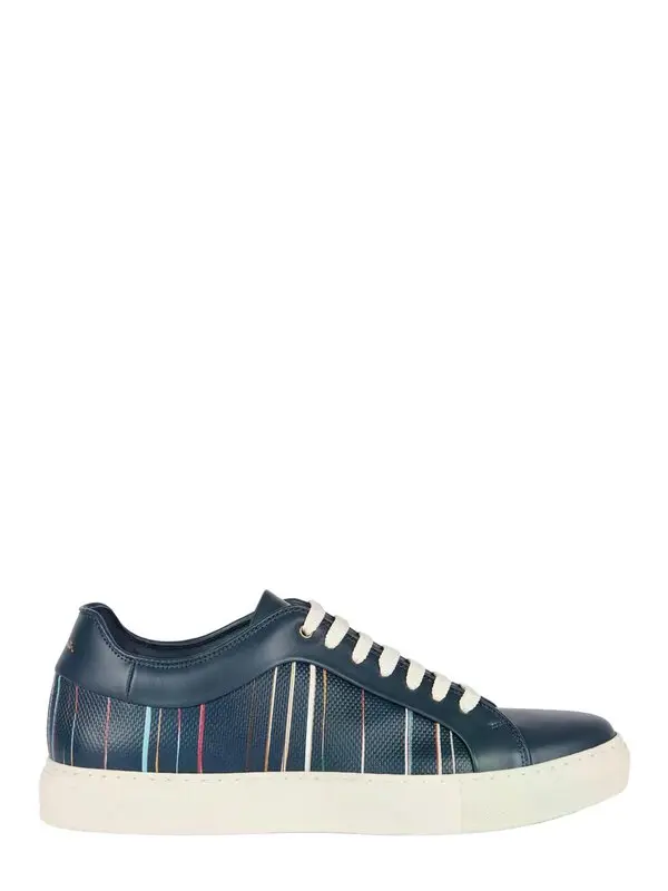 Paul Smith Signature-pinstripe Low-top Sneakers - Blue