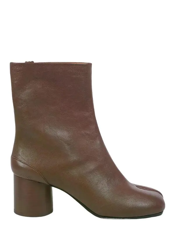 MAISON MARGIELA Split-toe Block-heel Ankle Boots - Brown