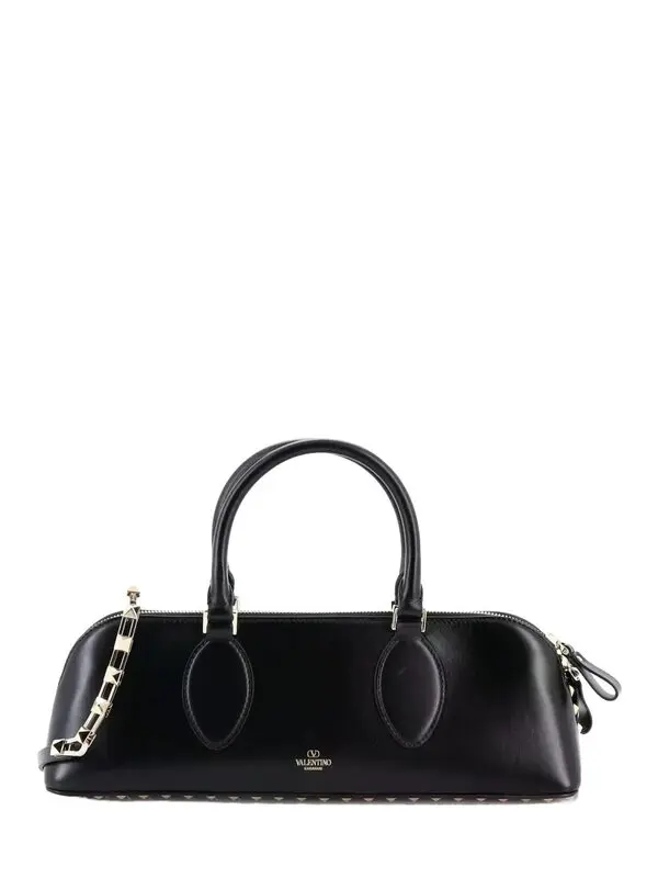 Valentino Garavani Rockstud Zip Top Handle Shoulder Bag - Black