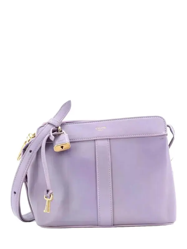 Celine Teen Cabas De France Leather Shoulder Bag - Purple