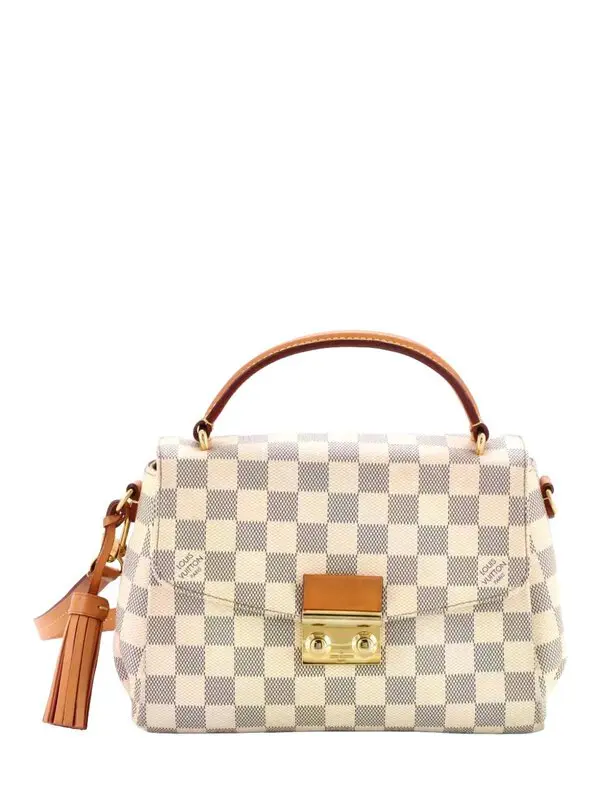 LOUIS VUITTON Croisette Damier Crossbody Bag - White