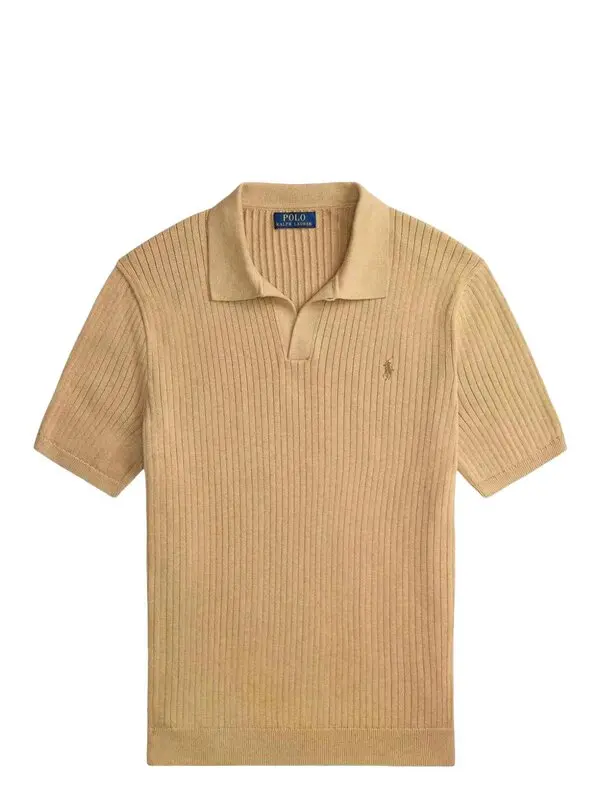 Polo Ralph Lauren Collared Ribbed T-shirt - Neutrals