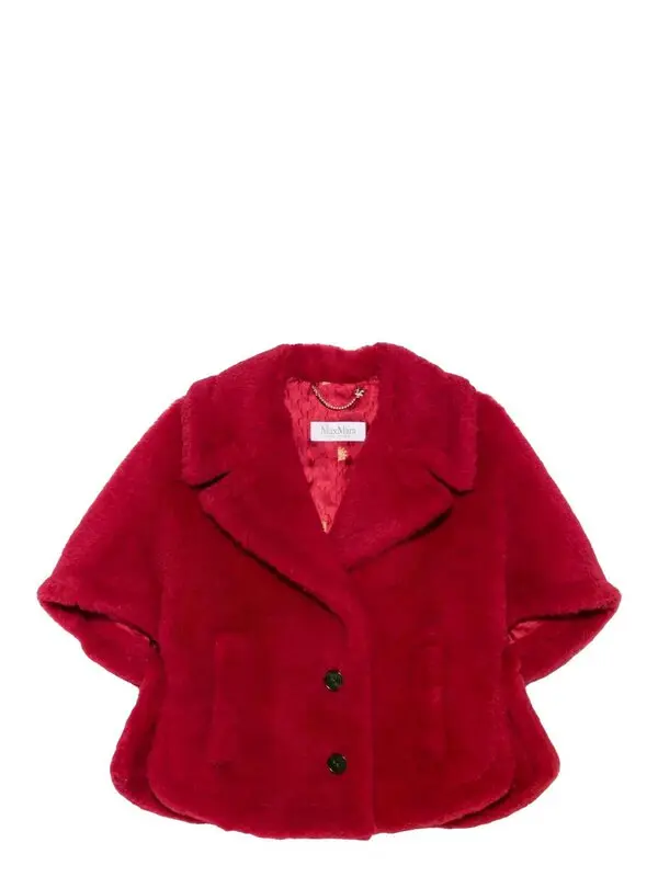 Max Mara Buttoned Cape - Red