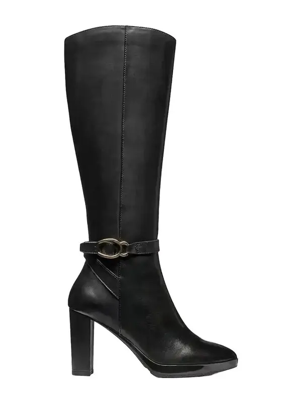 Geox 85mm Buckled Knee-high Boots - Black