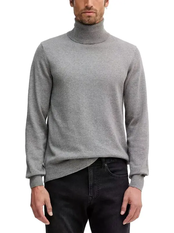 Geox Roll-neck Sweater With Logo Plaque - Grey