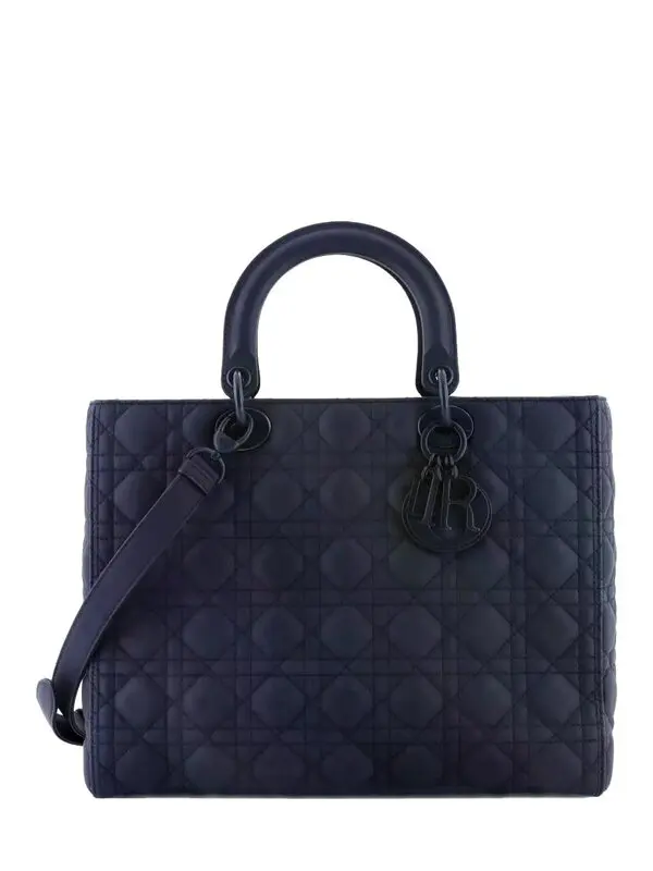 Dior Ultra Matte Lady Large Satchel - Blue
