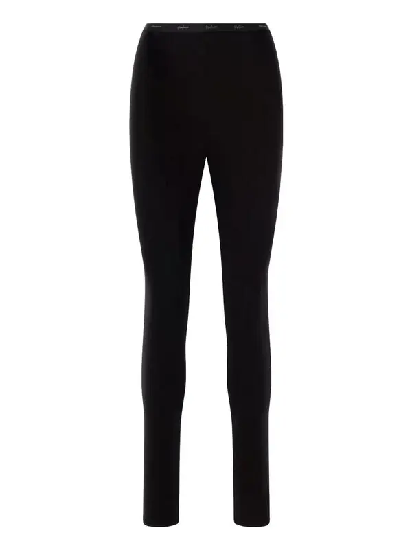 Yohji Yamamoto Logo-waistband Leggings - Black