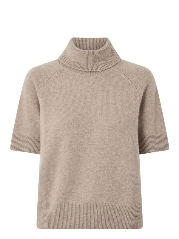 ANINE BING Jackson Cashmere Turtleneck Sweater - Brown