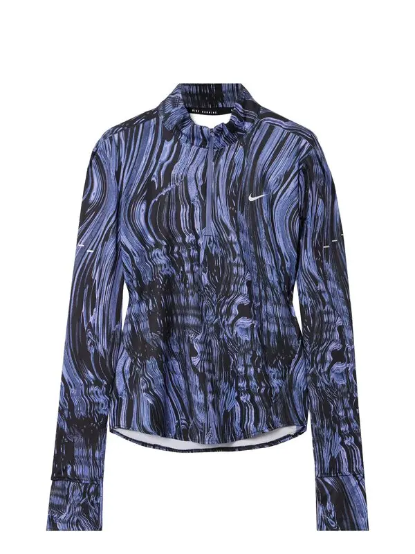 Nike Swift Printed Running Top - Blue