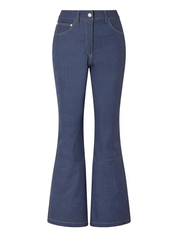 WE NORWEGIANS Western Flared Ski Pants - Blue