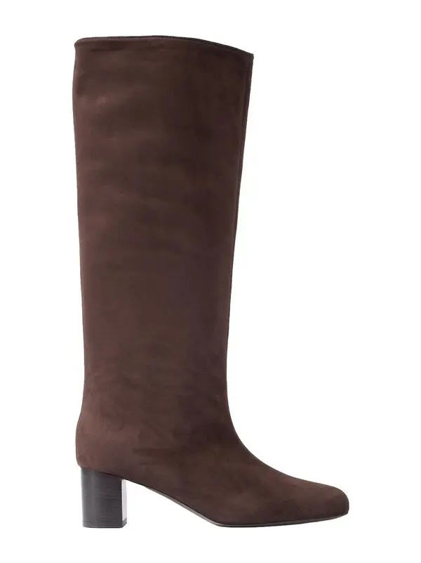 TOTEME Downtown Suede Boots - Brown