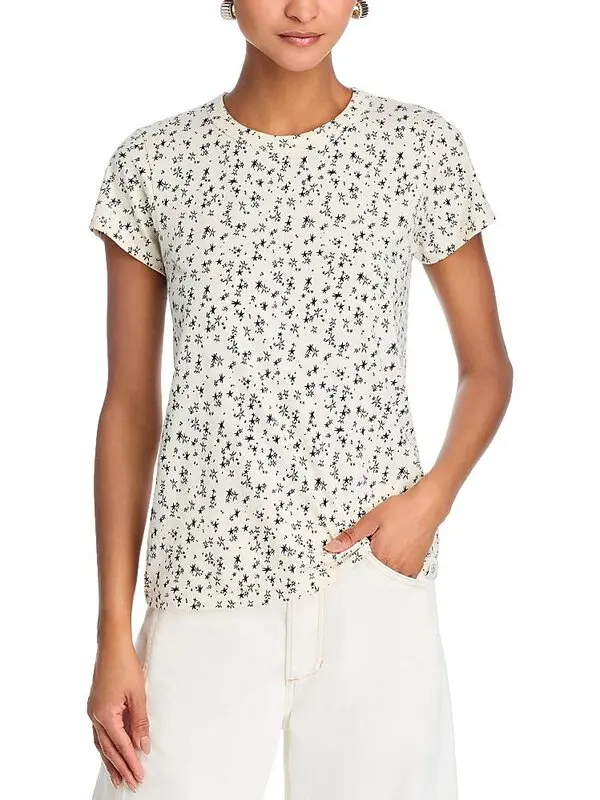Rag & Bone All Over Stars Tee - Ivory Multi