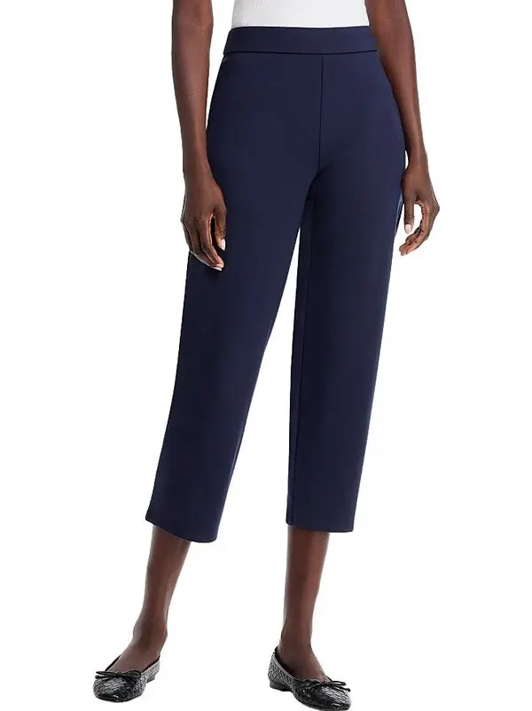 Eileen Fisher Washable Flex Ponte Straight Leg Pants - Ink