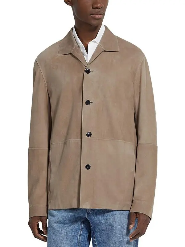 Zegna Leather Chore Jacket - Light Taupe