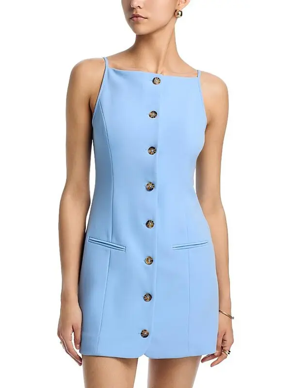 French Connection Azra Twill Mini Dress - Blue Hydrangea