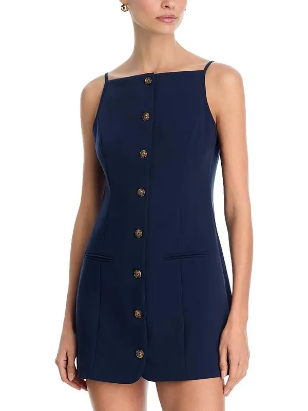 French Connection Azra Twill Mini Dress - Marine
