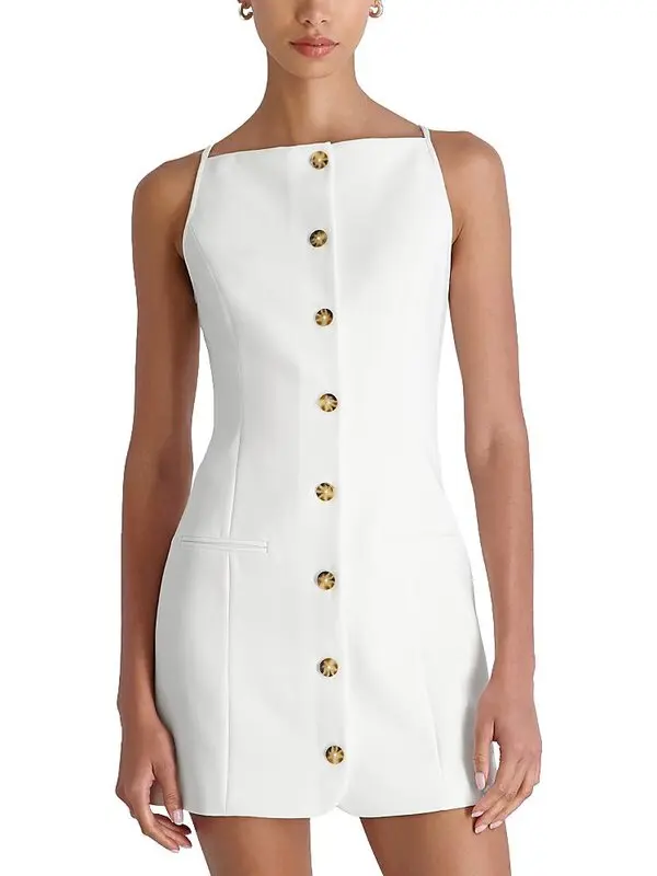 French Connection Azra Twill Mini Dress - Summer White