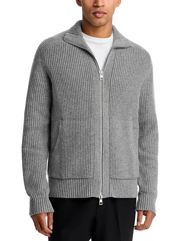 Michael Kors Zip Cardigan - Ash Melange