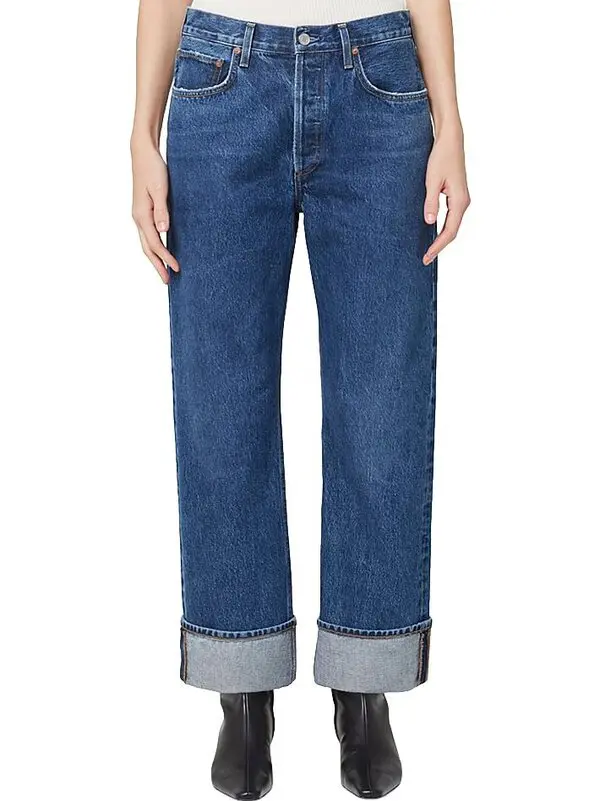 AGOLDE Fran High Rise Straight Jeans - Enamour