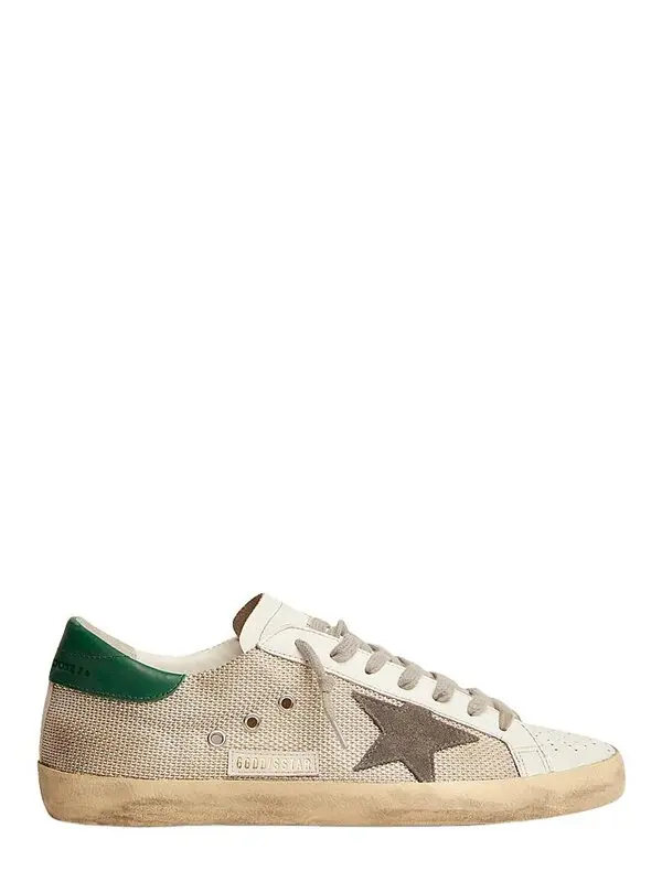 GOLDEN GOOSE Super Star Net Sneakers - Light Silver