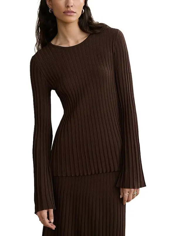 Jenni Kayne Dara Ribbed Top - Chocolate