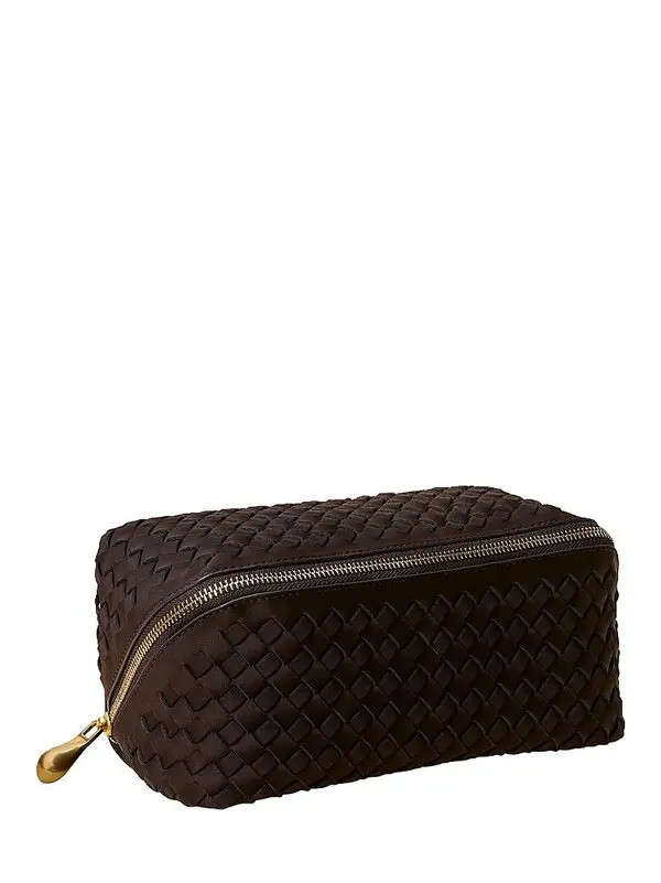 NAGHEDI Caravan Woven Cosmetic Pouch - Chocolate