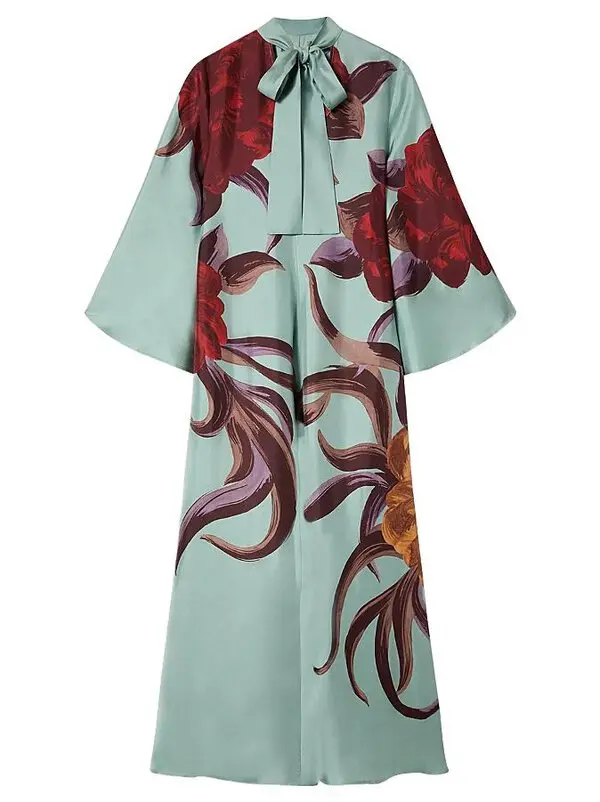 La DoubleJ Magnifico Silk Dress - Peony Placee