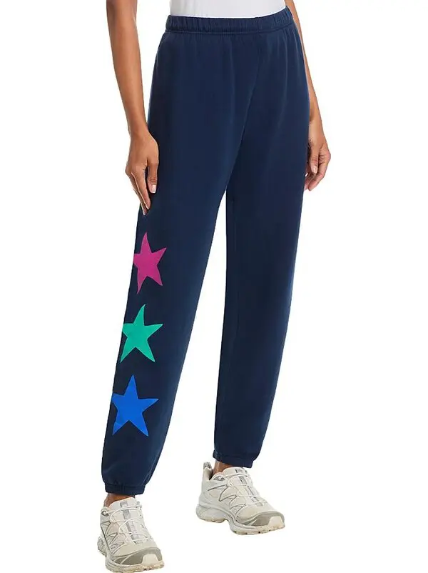 Aqua Gina Stars Sweatpants - Navy