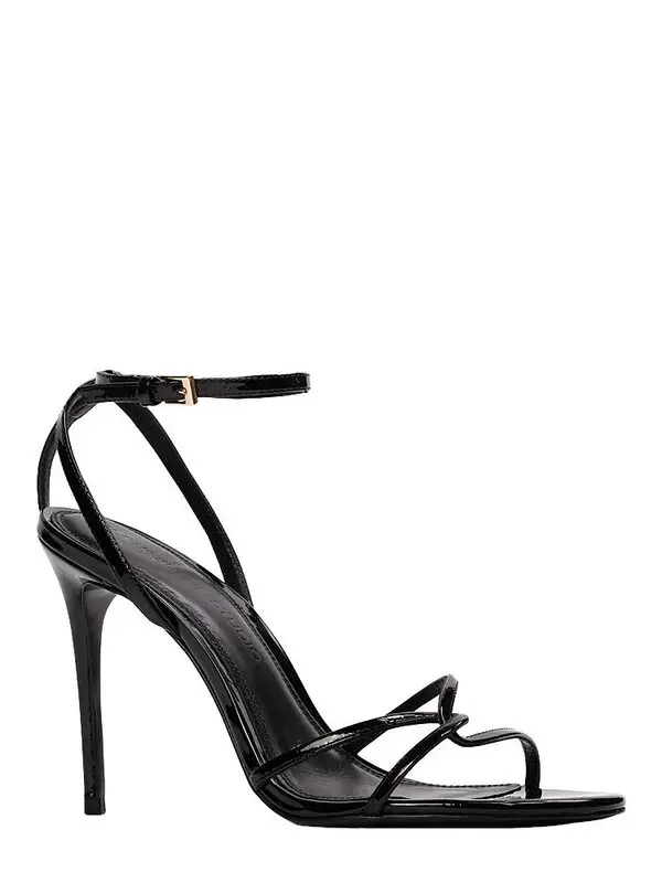 BLACK SUEDE STUDIO Miley 100 Strappy Sandals - Black Patent